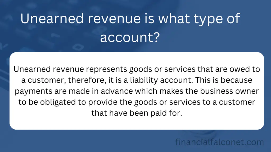 Unearned revenue is what type of account? - Financial Falconet