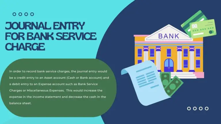 Bank Service Charge Journal Entry - Financial Falconet